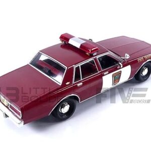 Greenlight 1987 Chevrolet Caprice Burgundy with Burgundy Interior Minnesota State Trooper Fargo (1996) Movie Artisan Collection 1/18 Diecast Model Car