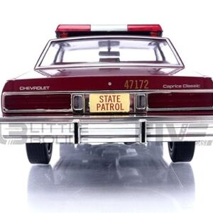 Greenlight 1987 Chevrolet Caprice Burgundy with Burgundy Interior Minnesota State Trooper Fargo (1996) Movie Artisan Collection 1/18 Diecast Model Car