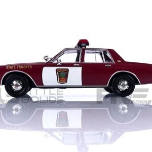 Greenlight 1987 Chevrolet Caprice Burgundy with Burgundy Interior Minnesota State Trooper Fargo (1996) Movie Artisan Collection 1/18 Diecast Model Car