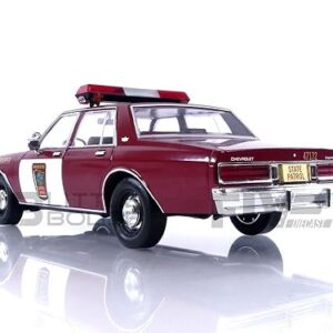 Greenlight 1987 Chevrolet Caprice Burgundy with Burgundy Interior Minnesota State Trooper Fargo (1996) Movie Artisan Collection 1/18 Diecast Model Car