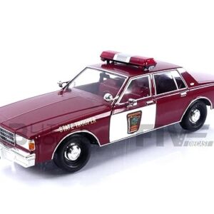 Greenlight 1987 Chevrolet Caprice Burgundy with Burgundy Interior Minnesota State Trooper Fargo (1996) Movie Artisan Collection 1/18 Diecast Model Car