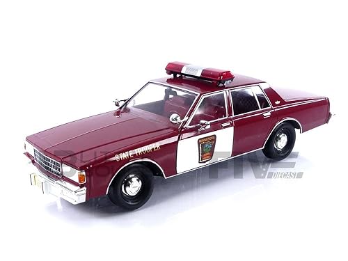 Greenlight 1987 Chevrolet Caprice Burgundy with Burgundy Interior Minnesota State Trooper Fargo (1996) Movie Artisan Collection 1/18 Diecast Model Car