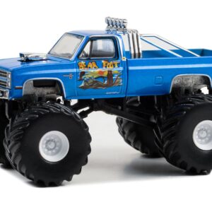 1985 Chevy Silverado C-10 Monster Truck Blue Bear Foot III Kings of Crunch Series 13 1/64 Diecast Model Car by Greenlight 49130C