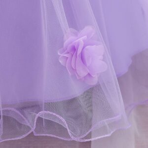 ODASDO Purple Toddler Dress, Lavender Dress for Toddler Girls, First Birthday Party Cake Smash Photoshoot Tulle Baby Easter Dresses Pageant Wedding Flower Girl Lace Gown Light Purple 12-18M