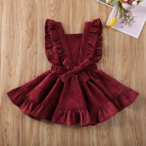 MERSARIPHY Toddler Baby Infant Tutu Sleeveless Vest Dress Backless Cute Romper Newborn Kid Ruffle Skirt, Ages for 6M-5T (Wine, 2-3T)