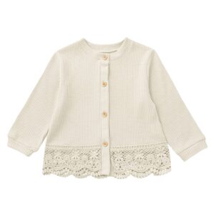 baby toddler girls cardigan sweater dress cover up long sleeve knit bolero shrug jacket spring embroidery outwear tops beige