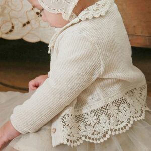 Baby Toddler Girls Cardigan Sweater Dress Cover Up Long Sleeve Knit Bolero Shrug Jacket Spring Embroidery Outwear Tops Beige