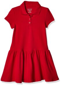 the children's place baby girls and toddler short sleeve pique polo dress