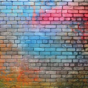 LTLYH 7x5ft Colorful Brick Wall Photo Backdrop Baby Birthday Wedding Party Photography Background Decor Studio Photo Booth A081…