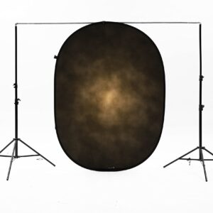 Kate 5x6.5ft Collapsible Backdrop Pop Up Photography Backdrops Grey Brown Portable Background for Headshot, for Portrait Photography, 5x6.5ft