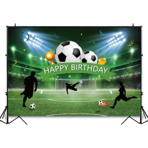 APOWBLS Soccer Birthday Party Backdrop Supplies, Soccer Party Background Banner Decorations, Soccer Backdrop, Sports Theme Soccer 1st 2nd 3rd Birthday Decorations Backdrop | 5x3ft