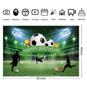 APOWBLS Soccer Birthday Party Backdrop Supplies, Soccer Party Background Banner Decorations, Soccer Backdrop, Sports Theme Soccer 1st 2nd 3rd Birthday Decorations Backdrop | 5x3ft