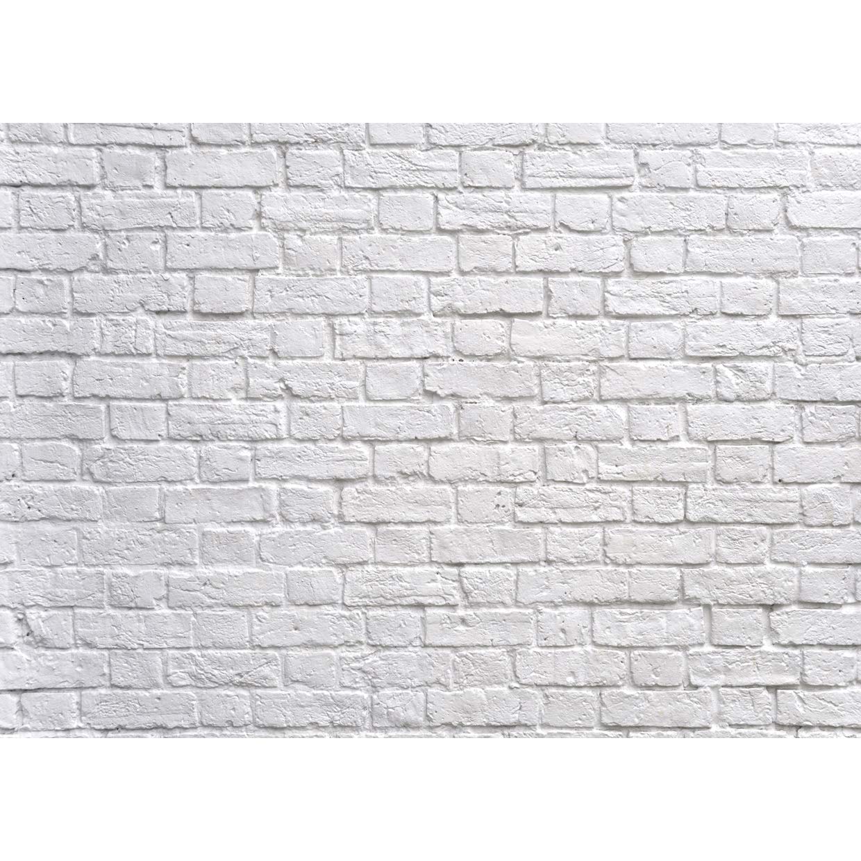 SJOLOON White Brick Wall Backdrop White Brick Photo Backdrop Thin Vinyl Photography Backdrop Background Studio Prop 10931(7x5FT)