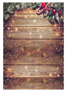 allenjoy 5x7ft snowflake gold glitter christmas wood wall holiday photography backdrop xmas rustic barn vintage wooden background for kids portrait photo studio booth photoshoot photographer props