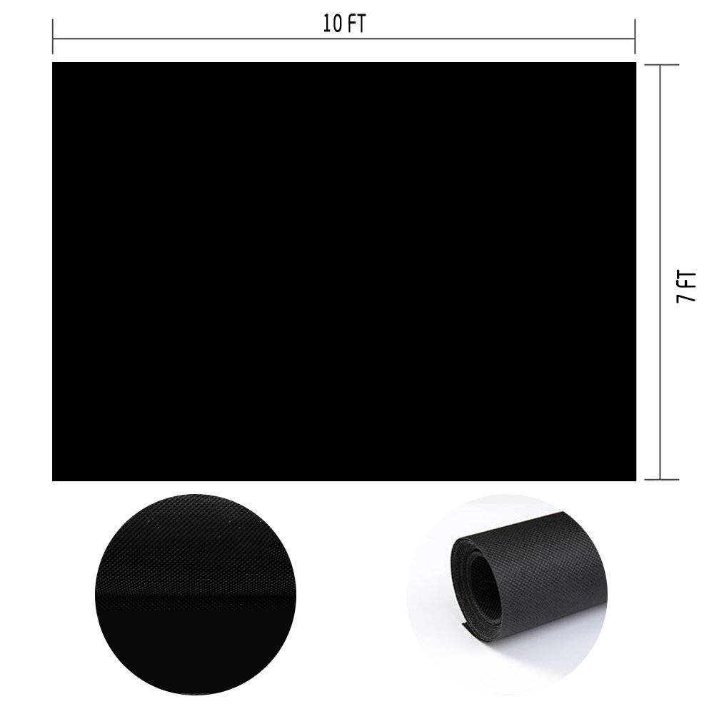 MTMETY 10x7ft Black Photo Video Photography Background Studio Non-Woven Fabric Backdrop Screen PURME002