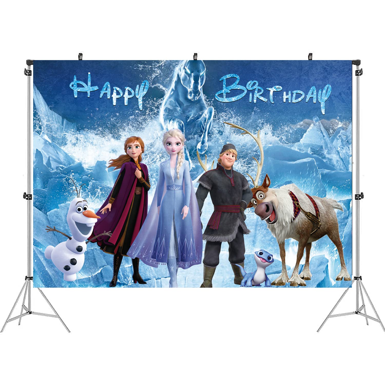 Ice Princess Backdrops Ice Princess Theme Birthday Party Supplies Decorations Ice Snow Photography Background for Birthday Cake Table Decoration 5x3ft (Ice02)