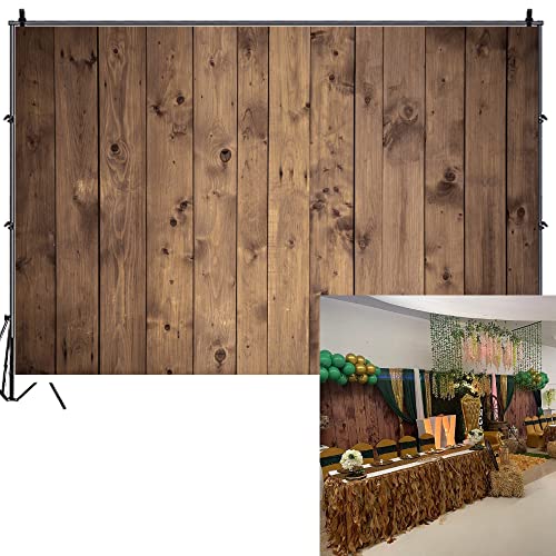 Rustic Wood Backdrop for Party 10x8ft Fabric Wooden Backdrops for Birthday Party Background Wood Backdrop for Photography Wooden Wall Backdrop for Wedding Photos Wooden Floor Backdrop Wood Background