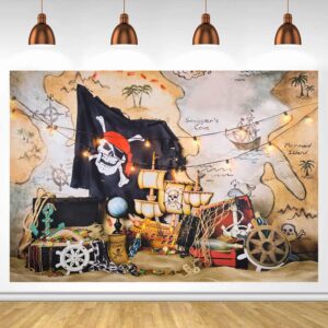 pirate backdrop pirate party decoration pirate treasure map backdrop background halloween birthday party photo booth props 9x6ft