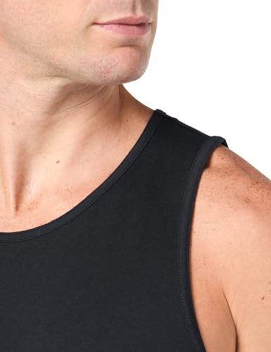 Amazon Essentials Men's Regular-Fit Tank Top, Black, Large