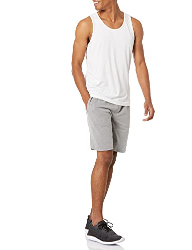 Amazon Essentials Men's Tech Stretch Tank T-Shirt, White, Large