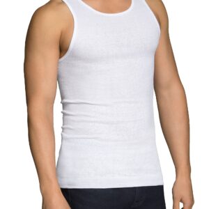 Fruit Of The Loom Mens Sleeveless Tank A-shirt, Tag Free & Moisture Wicking, Ribbed Stretch Fabric Undershirt, 8 Pack - White, X-Large US