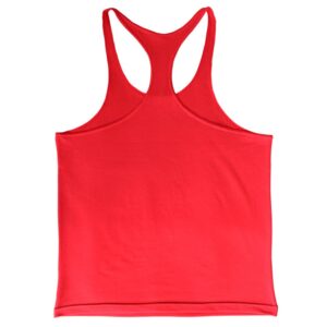 Muscle Alive Mens Bodybuilding Stringer Tank Tops Cotton Racerback Size L Red