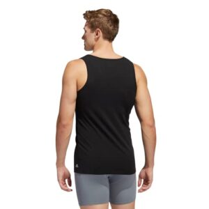 adidas Men's Stretch Cotton Tank Top Undershirts (2-Pack), Black, Medium