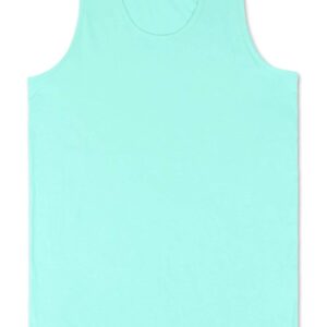 JC DISTRO Mens Premium Cotton Athletic Active Sports Jersey Tank Top Mint Large