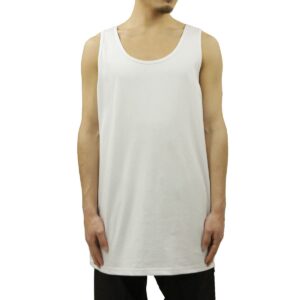 pro club men's comfort cotton tank top, snow white, medium