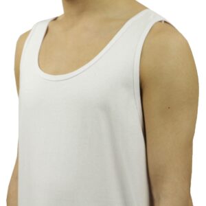 Pro Club Men's Comfort Cotton Tank Top, Snow White, Medium