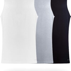 Pair of Thieves Men's 3 Pack Super Soft Tank Top, White/Black/Grey, Small