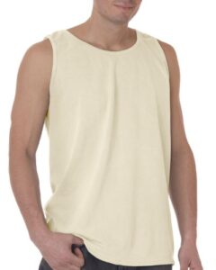 chouinard 9360 adult garment-dyed tank top ivory large