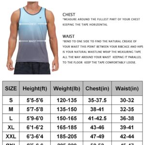 EZRUN Men's Tank Tops Quick Dry Workout Swim Beach Shirts Sleeveless Shirts for Bodybuilding Gym Fitness Training