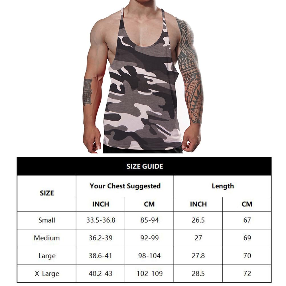 JEEING GEAR Alivegear Men's Stringer Training Bodybuilding Workout Gym Tank Tops Y Back Cotton Yellow M