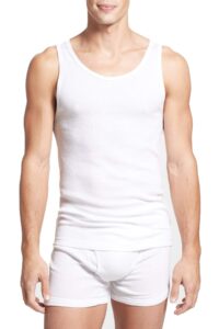 calvin klein men`s classic ribbed tank 3-pack (white(nm9070x-100)/white/white, large)