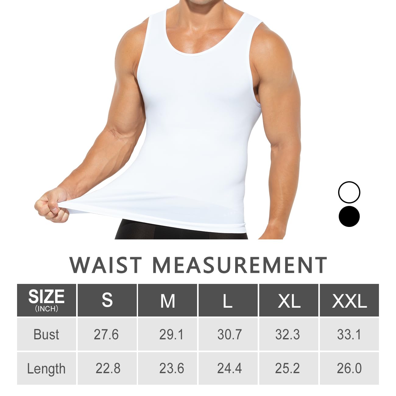 Arjen Kroos Men's Compression Shirt Slimming Body Shaper Tank Top Undershirts Tummy Shapewear