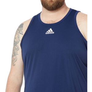 adidas Men's Heathered Tank Top, Team Navy Blue, Small