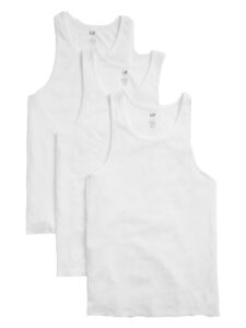 gap mens tank top (3-pack) t shirt, optic white, medium us