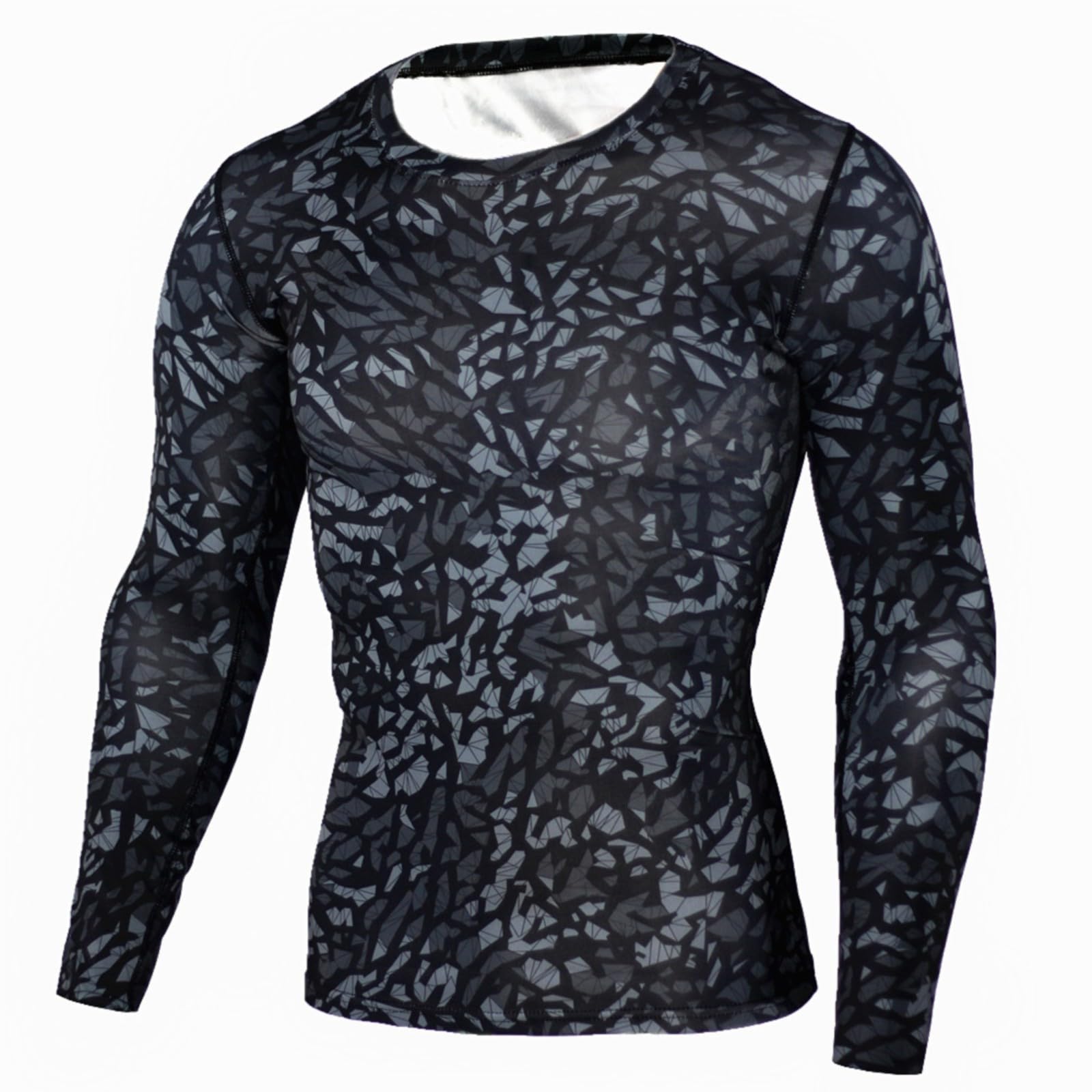 Miyaomn Tank Tops Men Men's Cotton Camouflage Hunting Shirts Workout Gym Crew Neck Long Sleeve Military Tactical Lightweight Performance Tee(Type - H,X-Large)