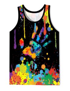 laidipas men's tank tops graphic sleeveless shirts unisex 3d colorful athletic t-shirts tops tees vest undershirts xl