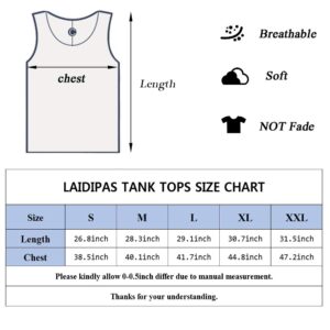 LAIDIPAS Men's Tank Tops Graphic Sleeveless Shirts Unisex 3D Colorful Athletic T-Shirts Tops Tees Vest Undershirts XL