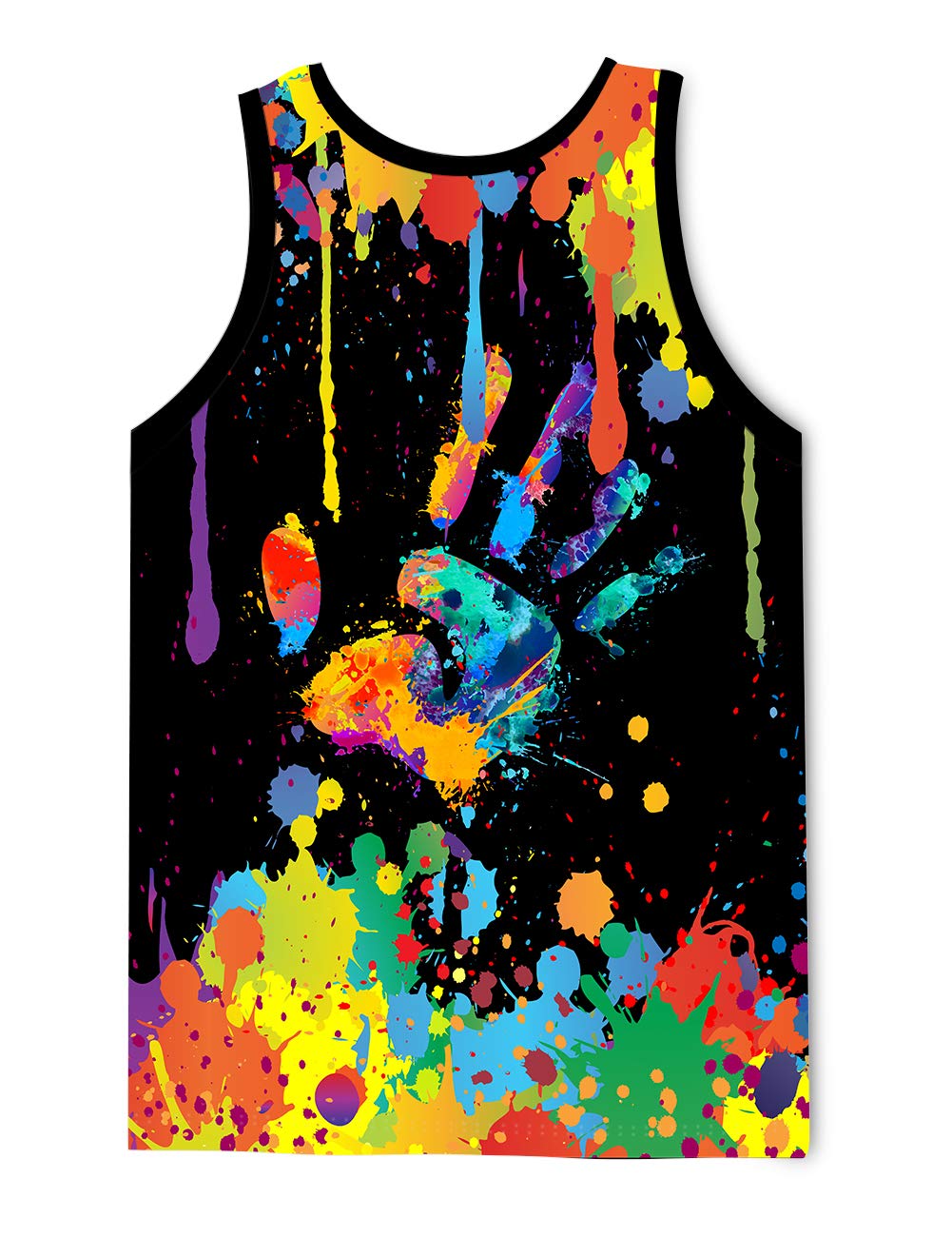 LAIDIPAS Men's Tank Tops Graphic Sleeveless Shirts Unisex 3D Colorful Athletic T-Shirts Tops Tees Vest Undershirts XL