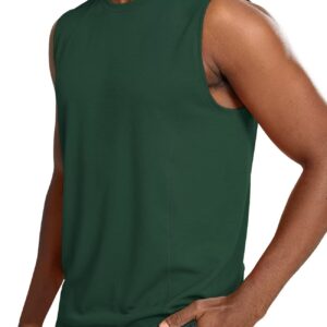 Zengjo Mens Athletic Tank Tops(Green,XL)