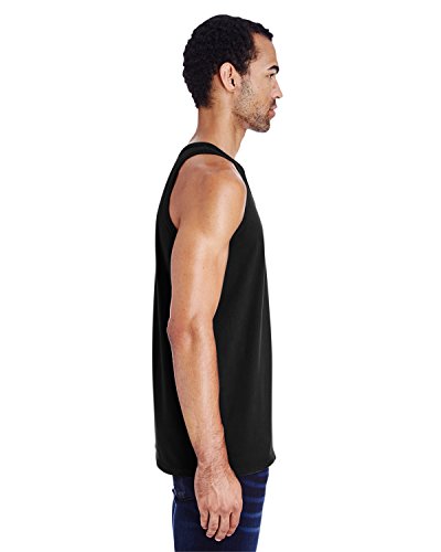 Hanes Mens ComfortWash Garment Dyed Sleeveless Tank Top, L, Black