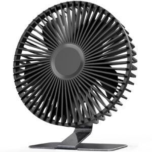 slenpet 6 inch usb desk fan, 4 speeds, ultra-quiet, 90° adjustment for better cooling, portable mini powerful desktop table fan, small personal fan for home office, metal base, black