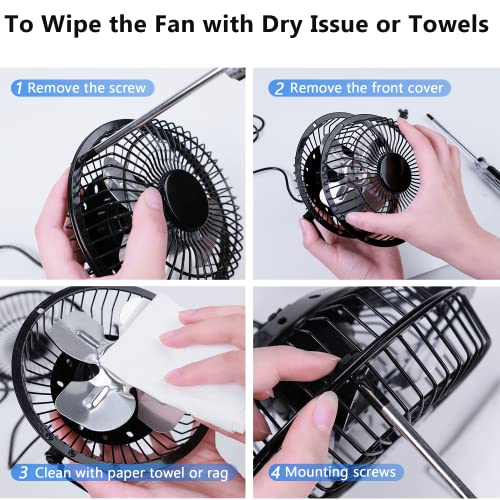 Zuvas Desk Fan Quiet Small USB Fan 360° Rotation Portable Table Fan 2 Speed Mini Personal Fan Air Cooling Electric Fan for Home Office Bedroom Travel Camping, 4 inch Black