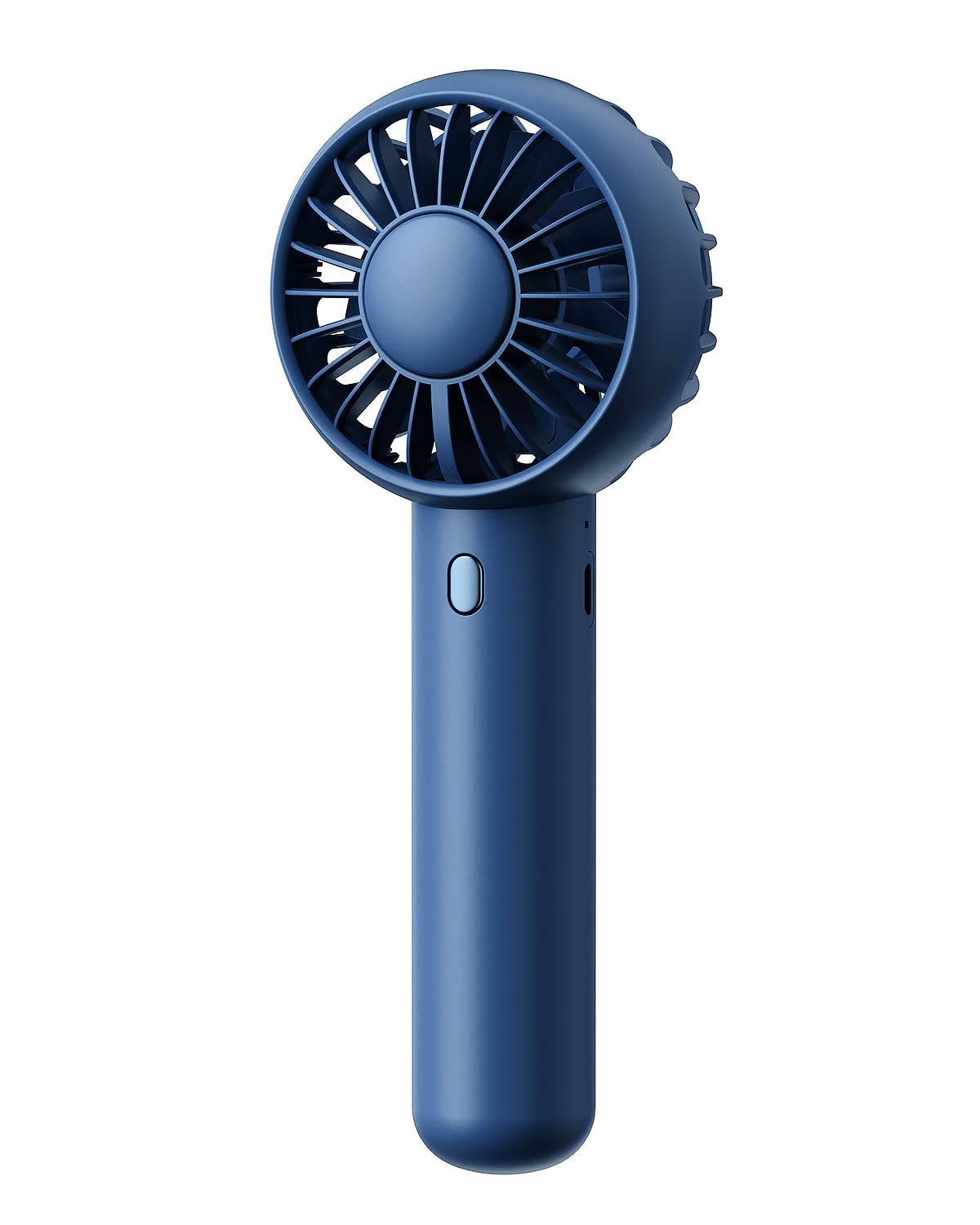 Gaiatop Mini Portable Fan, Navy Blue, Cute Design, Powerful Wind, Handheld and Desktop, Rechargeable Battery