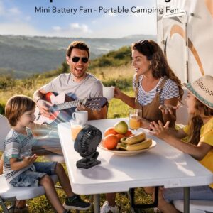 GEHEN Portable 3-Speed Clip-on Fan with Sturdy Clamp 10000mAh Battery-Powered Clip Fan Rechargeable Ultra-Quiet for Bedroom Office Camping & Stroller