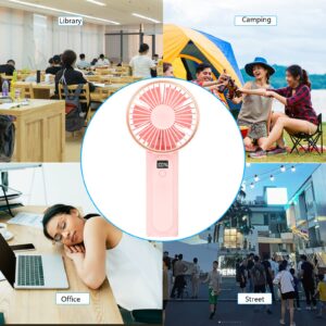 HlpiAMok Aeiniweraabbcc ERXUNG Portable Mini Handheld Fan with 5200mAh Batteray 6 Speed Ajustable Hand Fan, USB Rechargeable Portable Personal Fan, Foldable Small Desk Fan Pefect for Summer Outdoor