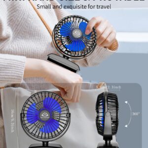 USB Desk Fan, Mini Fan but Powerful, Portable USB Fan with 3 Speeds, Quiet Table Personal Fan, 360°Rotate Coolness, Small Table Fan for Home,Office, Bedroom, Desktop,Travel, USB Powered, Black